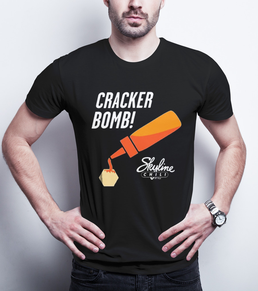 Cracker Bomb Skyline Chili Hot Sauce Fun T-Shirt