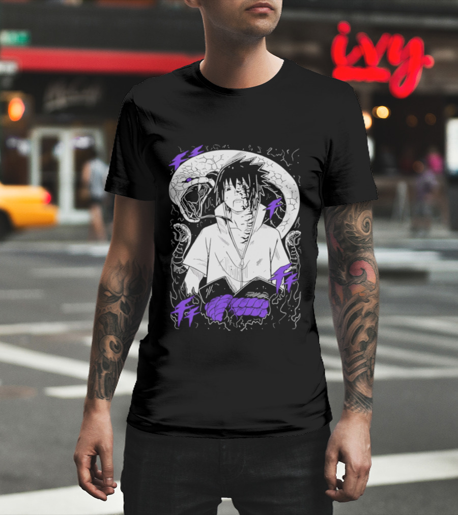 Sasuke Uchiha Orochimaru Snake Naruto Susanoo Mangekyo Sharingan T-Shirt
