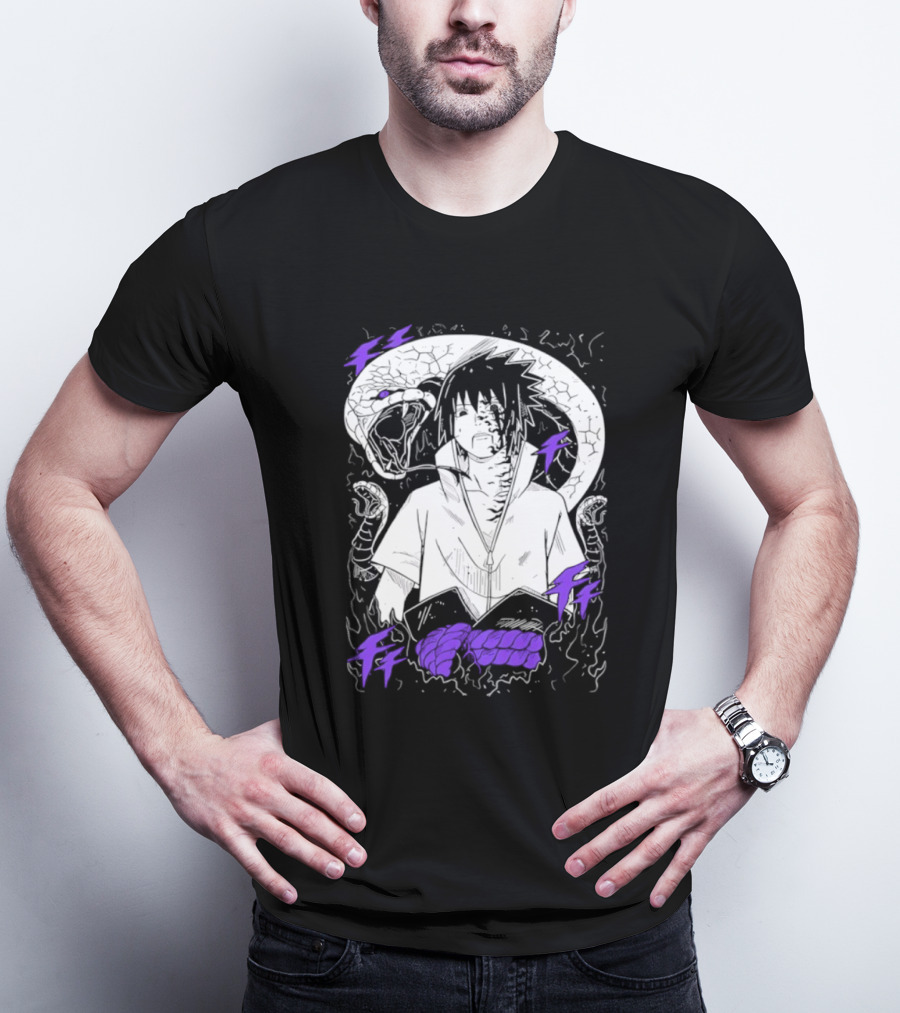 Sasuke Uchiha Orochimaru Snake Naruto Susanoo Mangekyo Sharingan T-Shirt