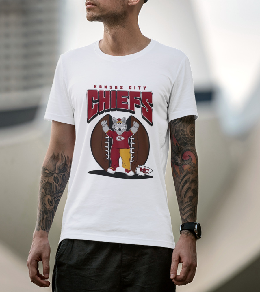 Kansas City Chiefs K.C. Wolf Mascot Football 2026 T-Shirt