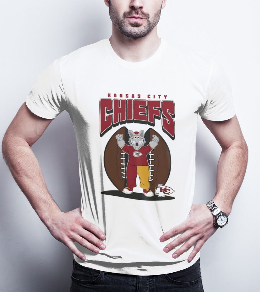 Kansas City Chiefs K.C. Wolf Mascot Football 2026 T-Shirt