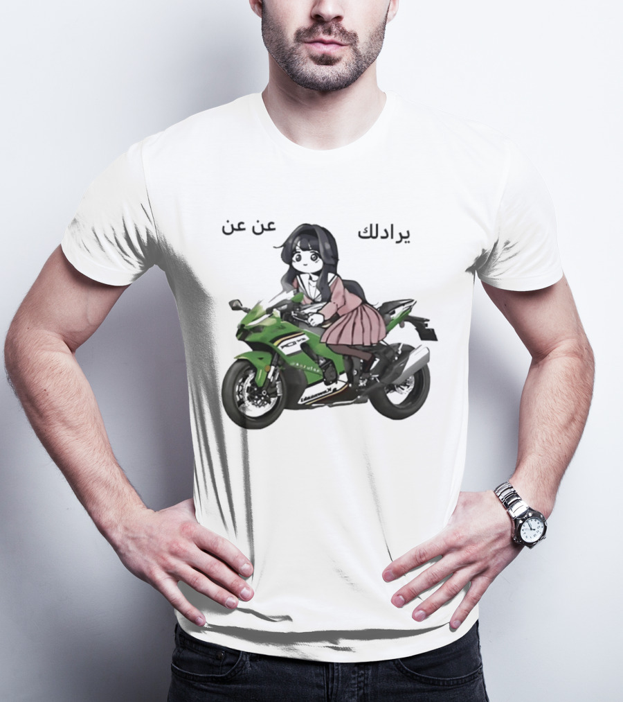 Kawaguri Kaoru Hana Kawasaki Anime Motorcycle Girl YZX 10R T-Shirt