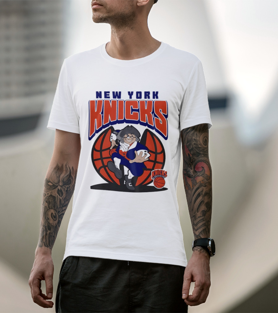 New York Knicks Father Knickerbocker Basketball Mania T-Shirt