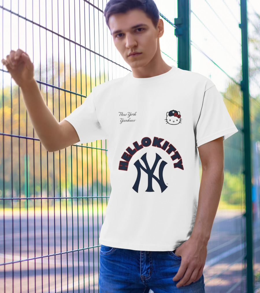 New York Yankees Hello Kitty Collaboration August 22 Yankee Stadium T-Shirt
