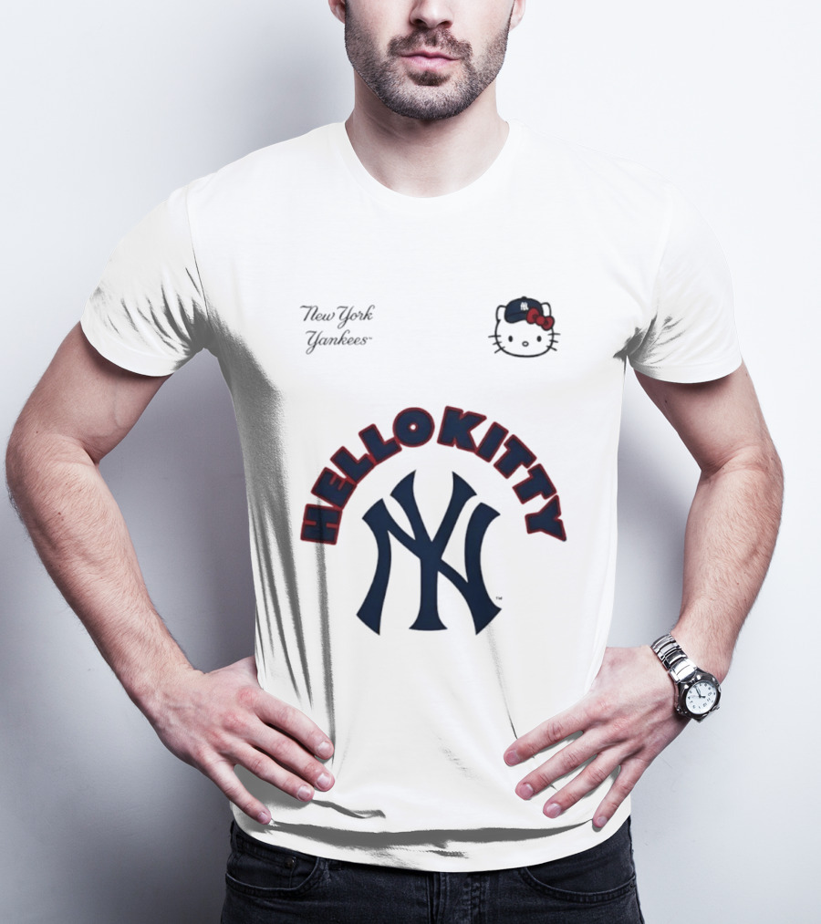 New York Yankees Hello Kitty Collaboration August 22 Yankee Stadium T-Shirt