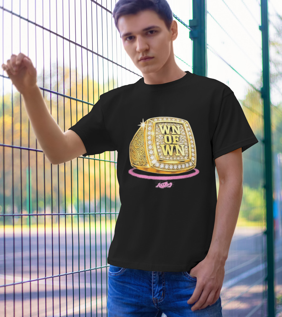 WN OF WIN Championship Gold Ring With Diamonds T-Shirt