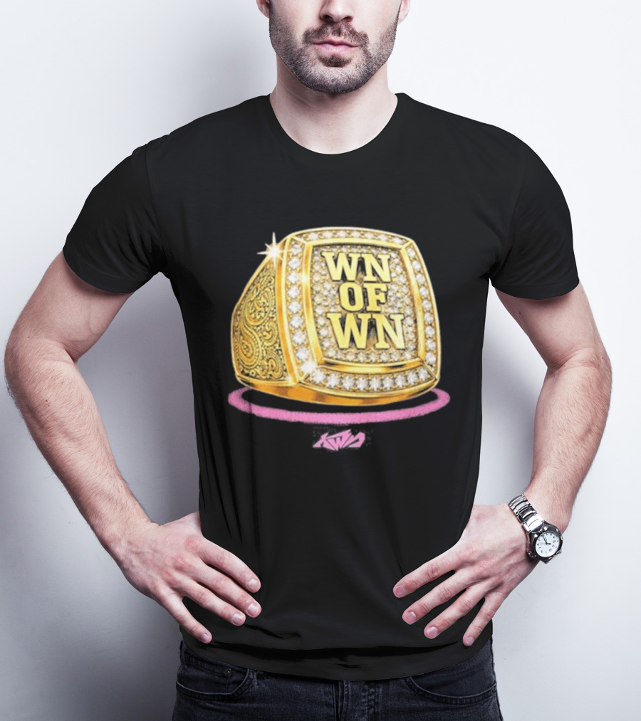 WN OF WIN Championship Gold Ring With Diamonds T-Shirt