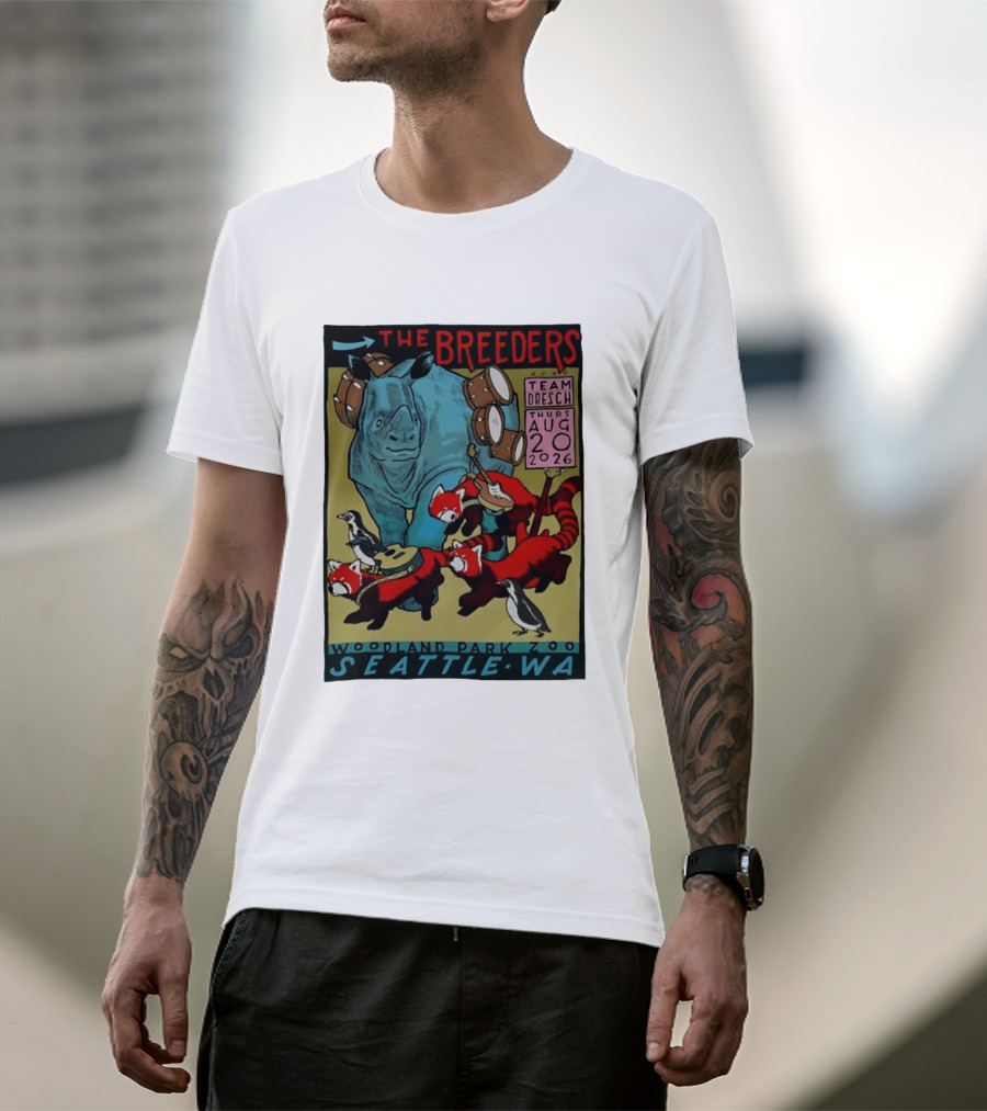 The Breeders Team Dresch Live Woodland Park Zoo Seattle WA August 20 2026 T-Shirt