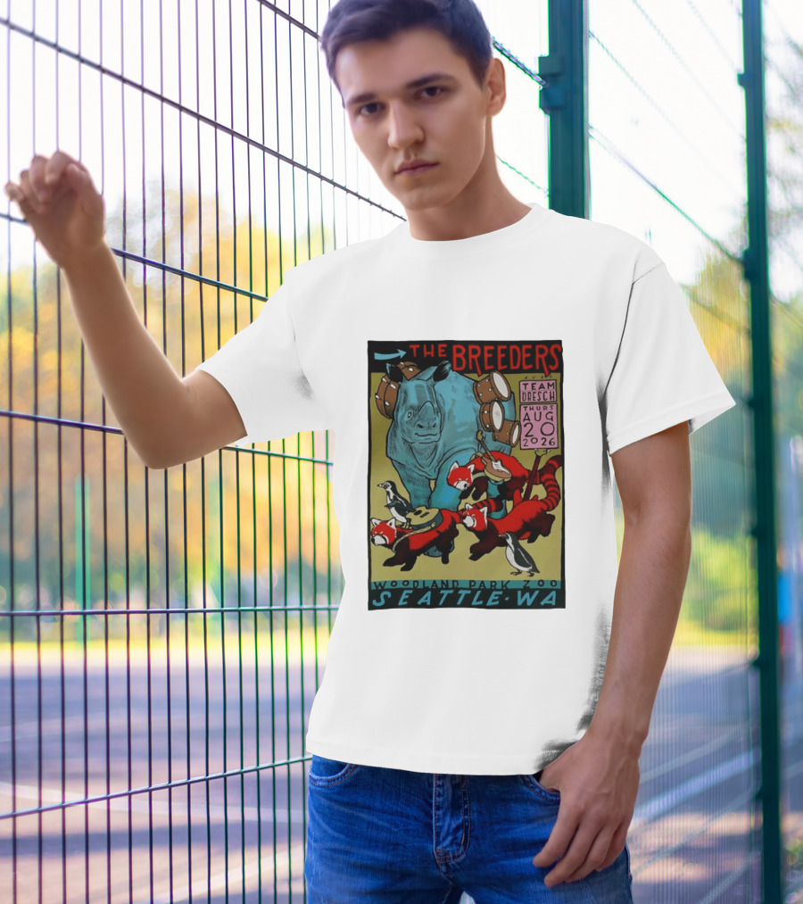 The Breeders Team Dresch Live Woodland Park Zoo Seattle WA August 20 2026 T-Shirt