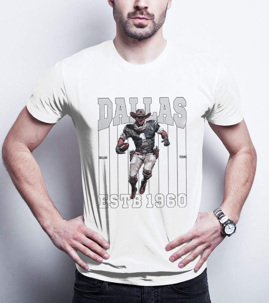 Dallas Cowboys Estb 1960 Football Vintage Style Running Player T-Shirt