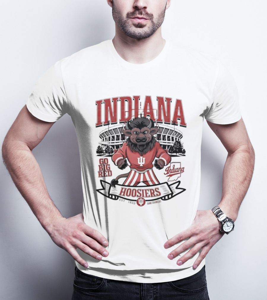 Indiana Hoosiers Go Big Red Lion IU Stadium Est 1820 T-Shirt