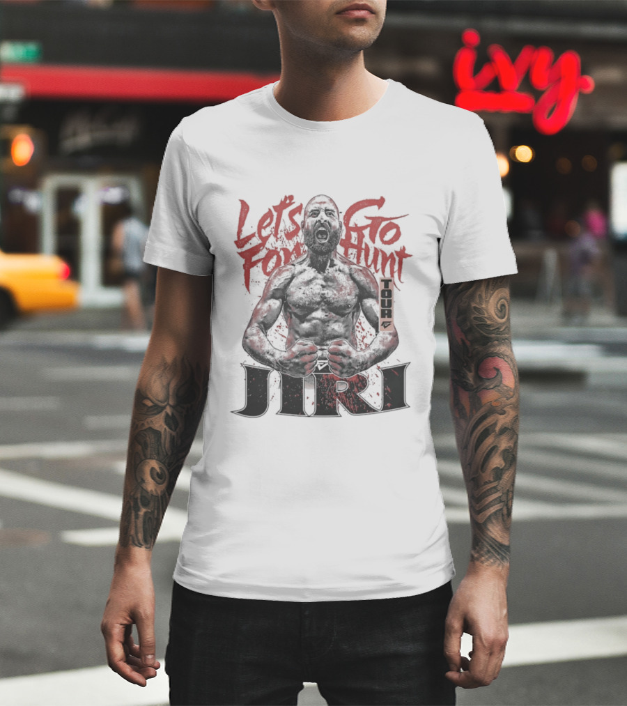 Let's Go For Hunt Jiri Prochazka Text Boxing T-Shirt
