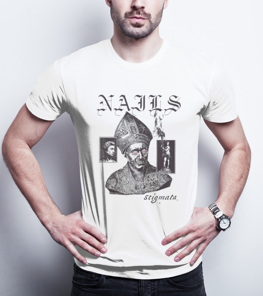 Nails Stigmata Iconic Metal Band Symbolism T-Shirt
