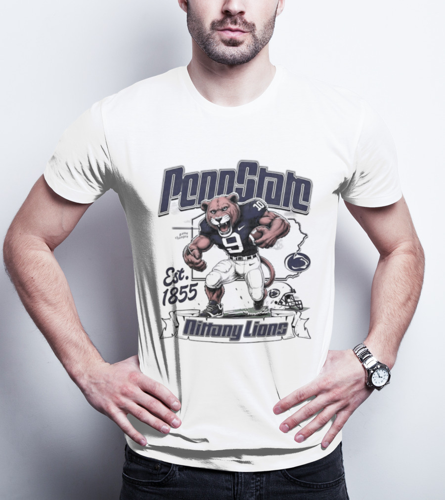Penn State Nittany Lions Mascot Football Est 1855 T-Shirt