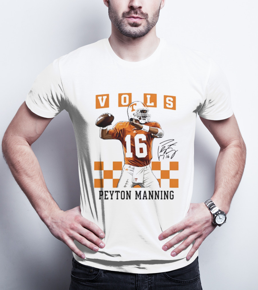Peyton Manning 16 Vols Tennessee Football Player T-Shirt