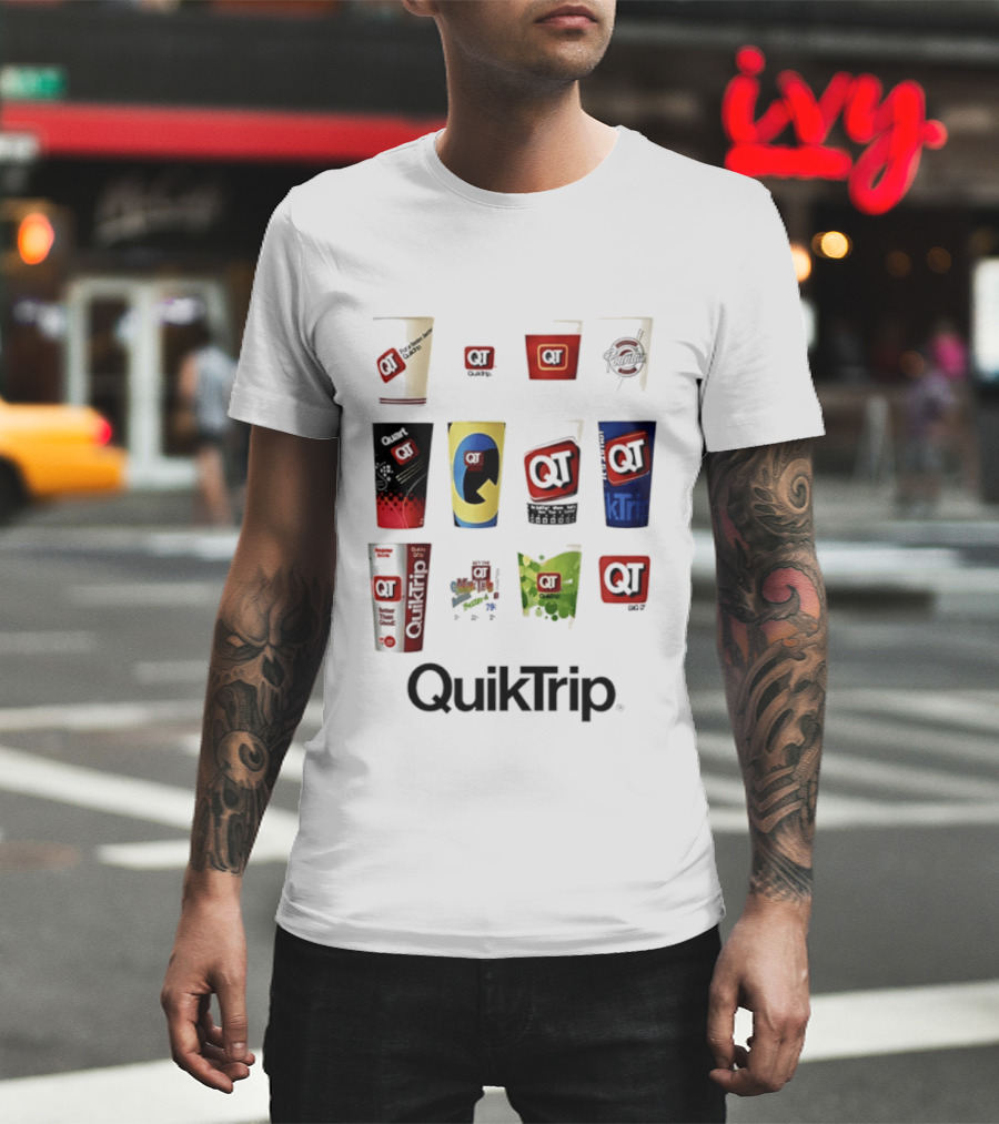 QuikTrip QT Fountain Drink Cup Collection Variety T-Shirt