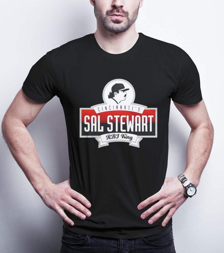 Cincinnati's Sal Stewart RBI King Iconic Baseball T-Shirt