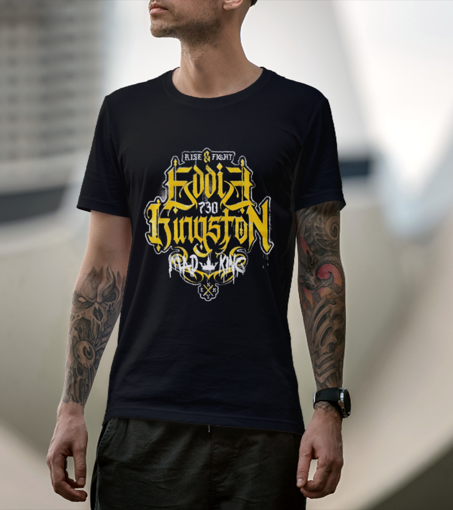 Eddie Kingston Rise And Fight Vintage Mad King Wrestling 730 T-Shirt