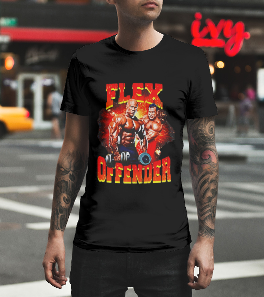 Flex Offender Bodybuilders With Dumbbells Explosion T-Shirt