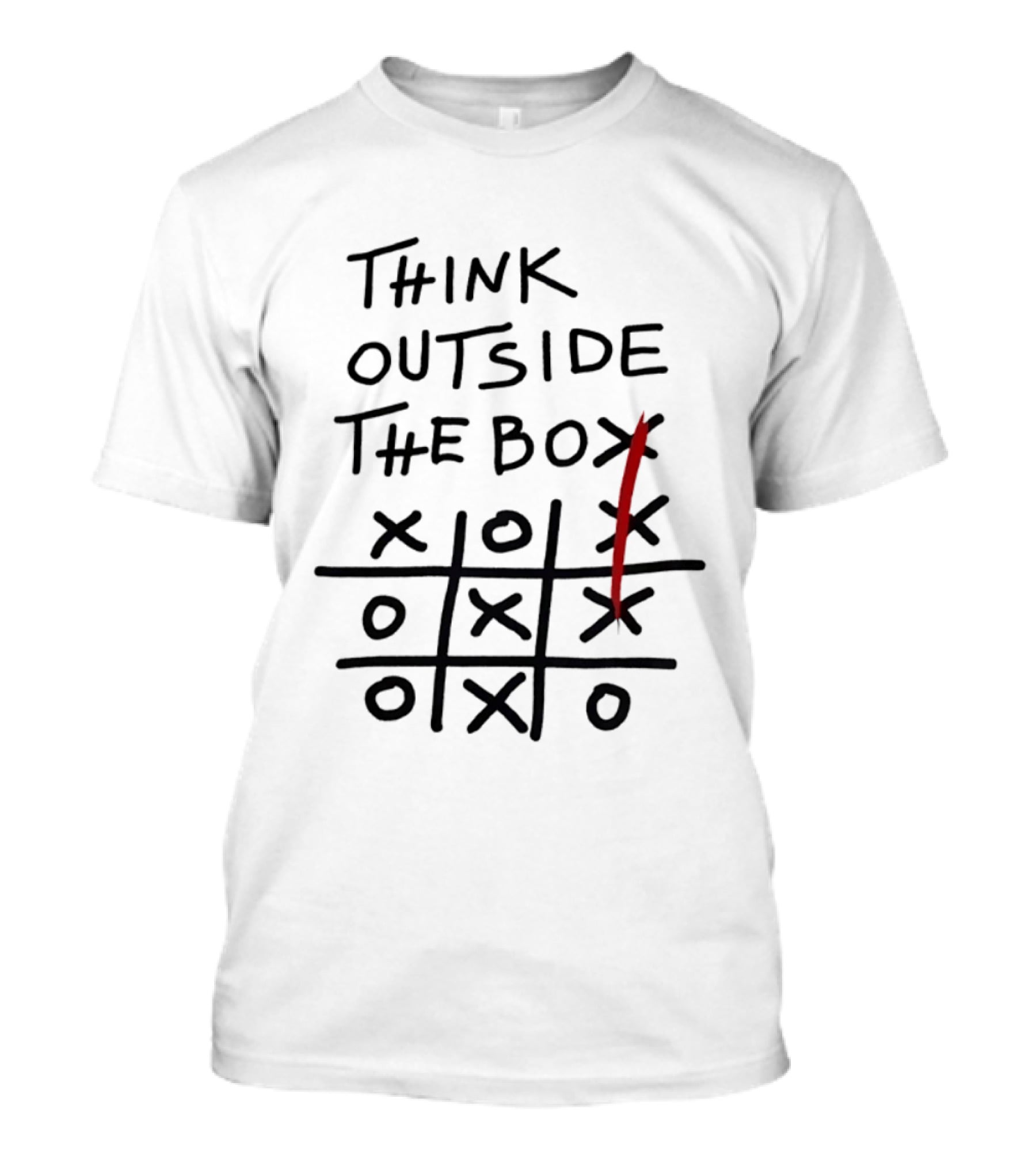 Think Outside The Box Tic Tac Toe Creativity Strategy Game Winning Move T-Shirt