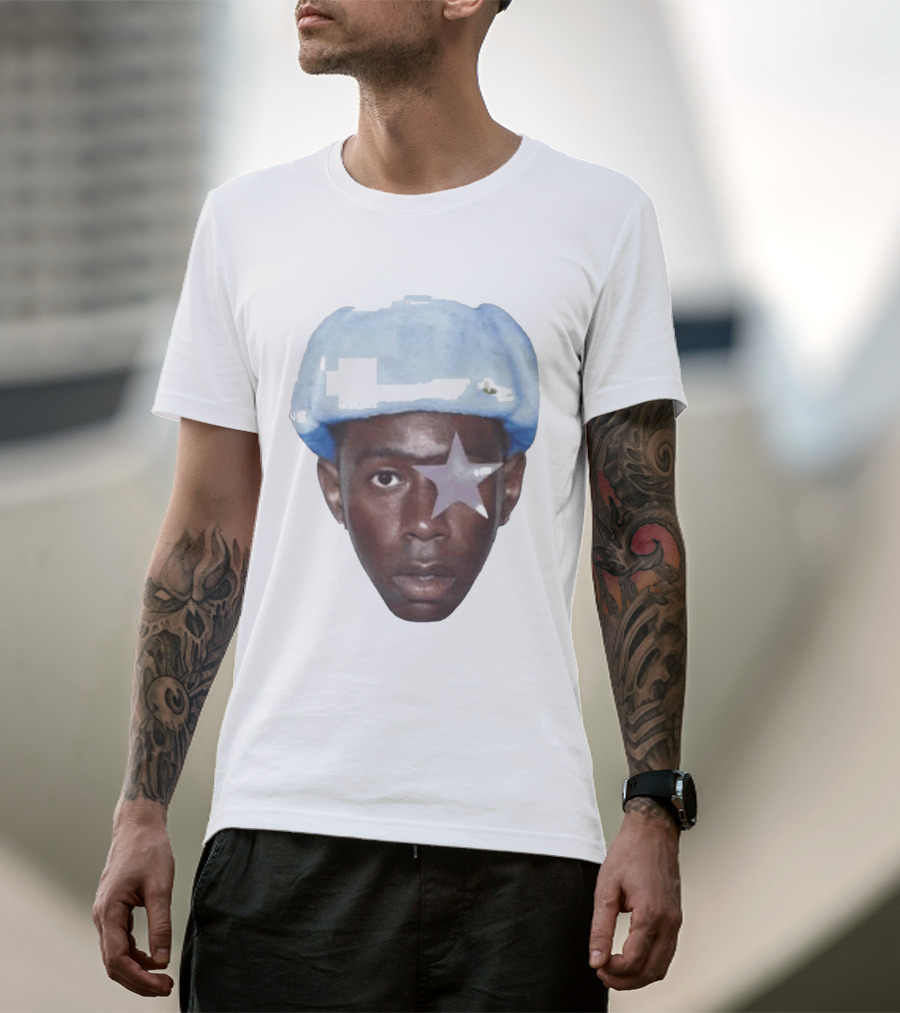 Tyler The Creator Starboy Surreal Blue Hat Star Eye T-Shirt