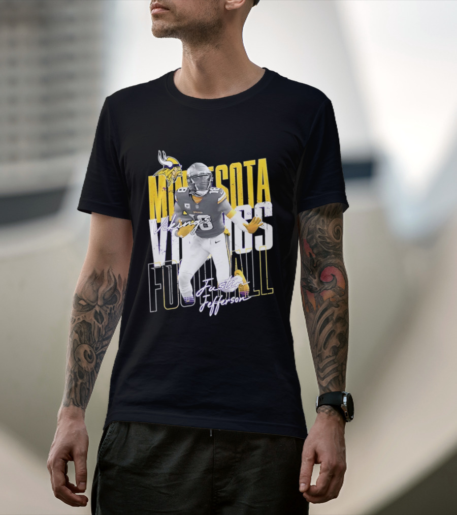 Minnesota Vikings Football Legends Justin Jefferson Iconic 18 T-Shirt