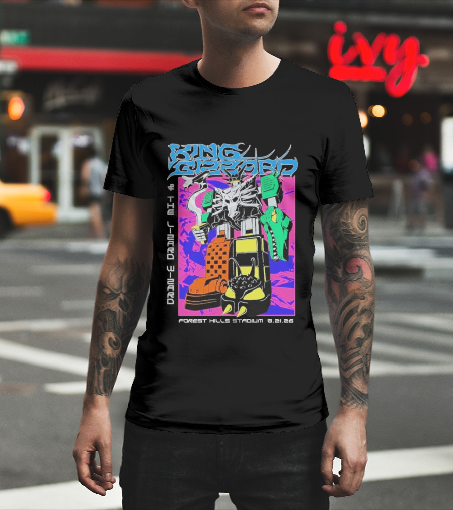 King Gizzard And The Lizard Wizard Forest Hills NY Night 2 August 21 2026 Stadium Show T-Shirt