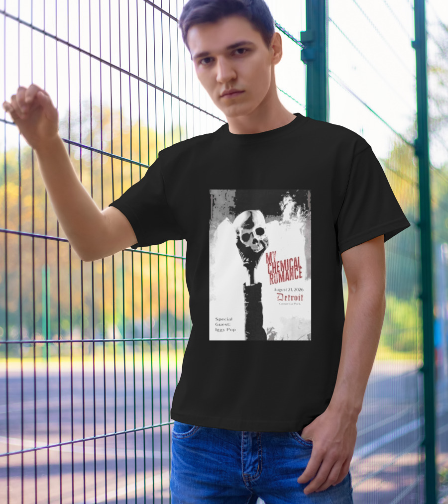 My Chemical Romance Iggy Pop August 21 2026 Comerica Park Detroit T-Shirt