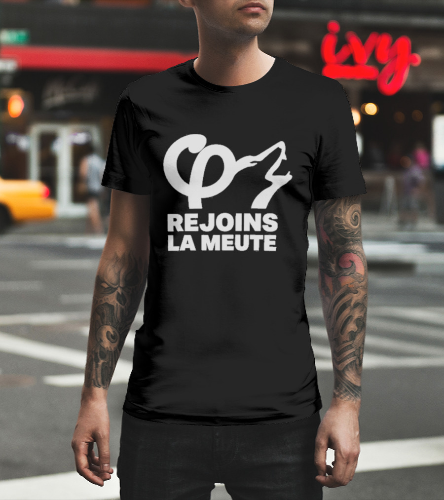 Rejoins La Meute Wolf Call Bold White T-Shirt