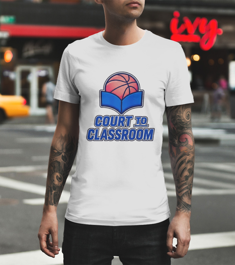 Morez Johnson Jr Court To Classroom Basketball And Education T-Shirt