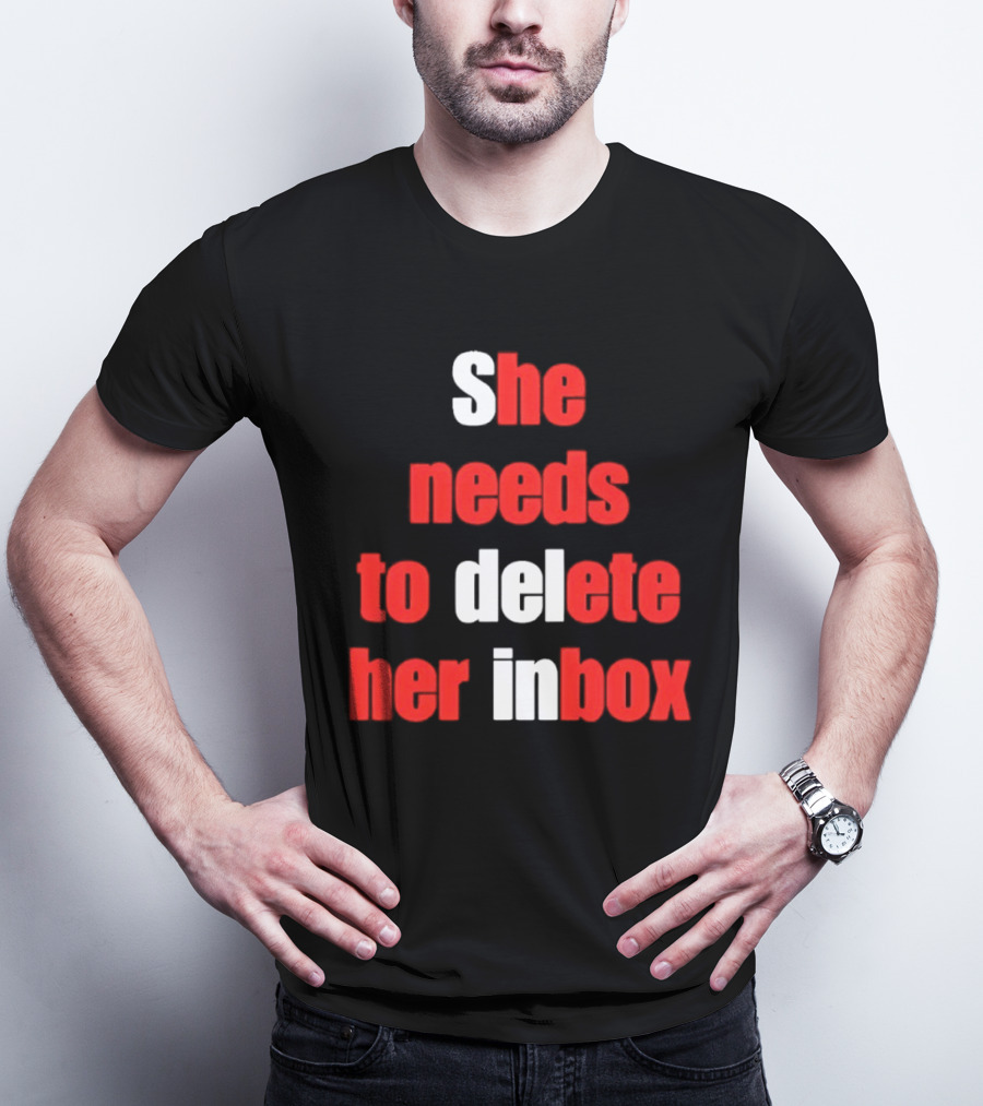 She Needs To Delete Her Inbox Email Overload Humor T-Shirt