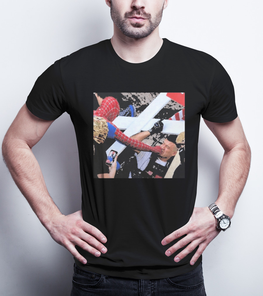 Minneapolis Spiderman Punching Police Protest Scene T-Shirt