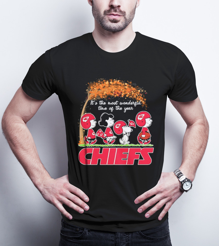 Peanuts Kansas City Chiefs Halloween 2026 Most Wonderful Time Of The Year T-Shirt