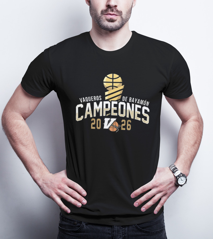 Vaqueros De Bayamon 2026 Campeones Trophy Basketball 18 BSN T-Shirt
