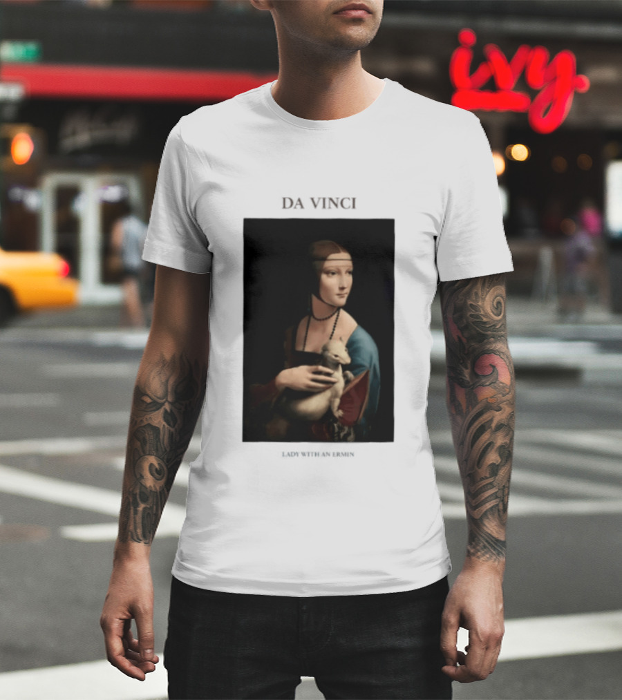 Lady With An Ermine Leonardo Da Vinci Painting Da Vinci T-Shirt