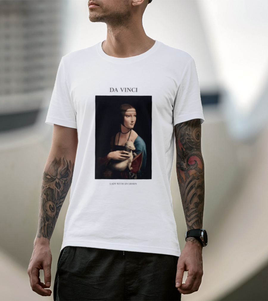 Lady With An Ermine Leonardo Da Vinci Painting Da Vinci T-Shirt
