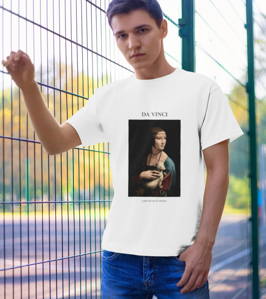 Lady With An Ermine Leonardo Da Vinci Painting Da Vinci T-Shirt