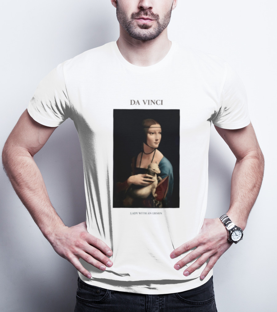 Lady With An Ermine Leonardo Da Vinci Painting Da Vinci T-Shirt