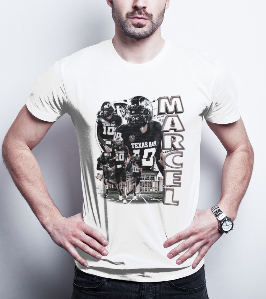 Marcel Reed Texas A&M NCAA Football 10 Aggies Player Collage T-Shirt