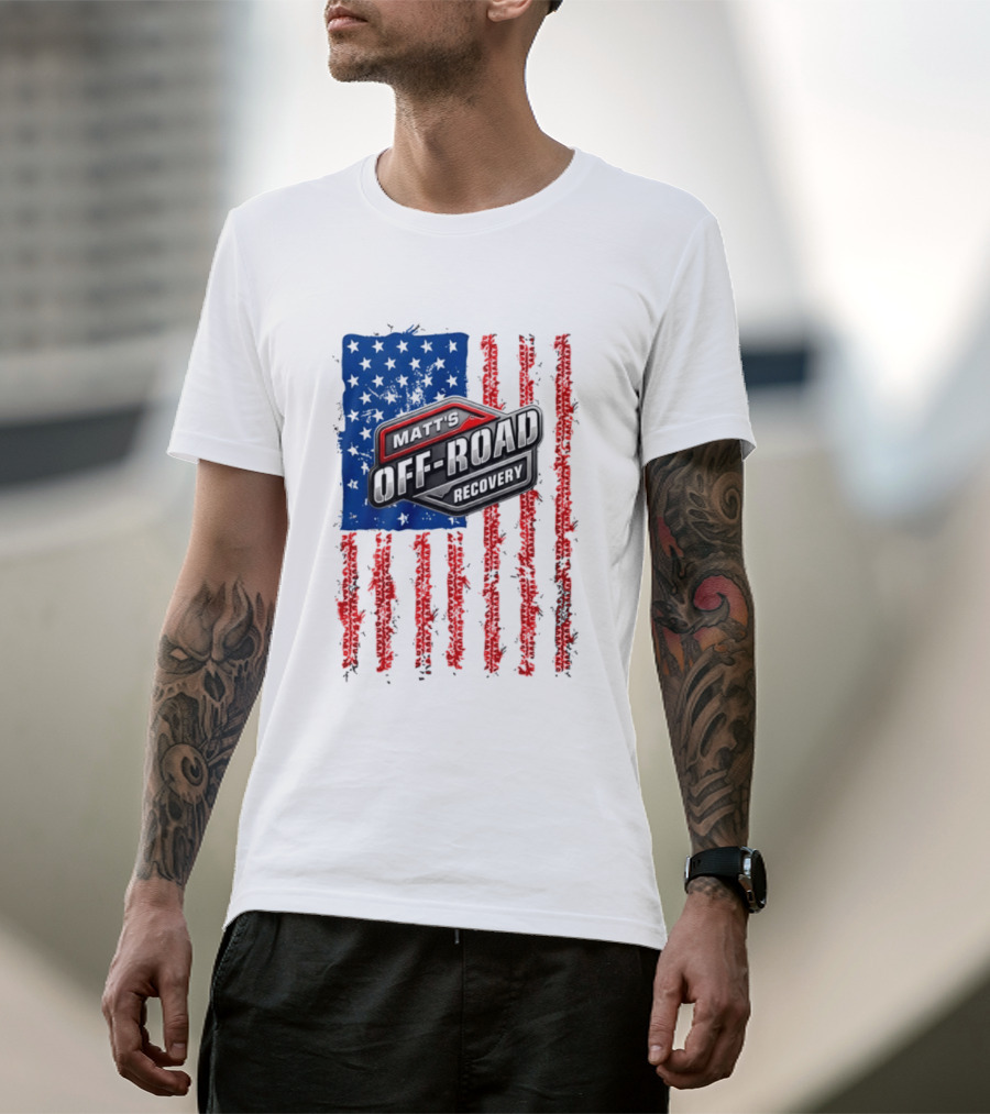 Matt's Off Road Recovery Patriotic Stars And Stripes T-Shirt