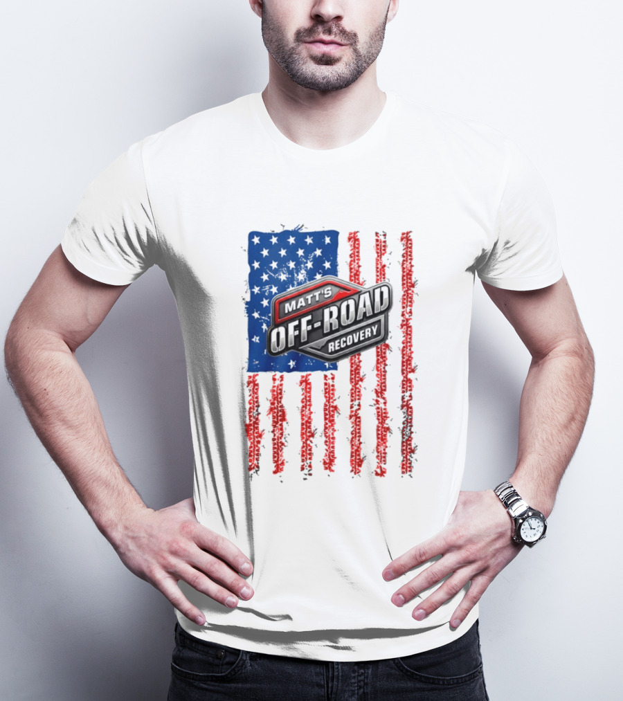 Matt's Off Road Recovery Patriotic Stars And Stripes T-Shirt