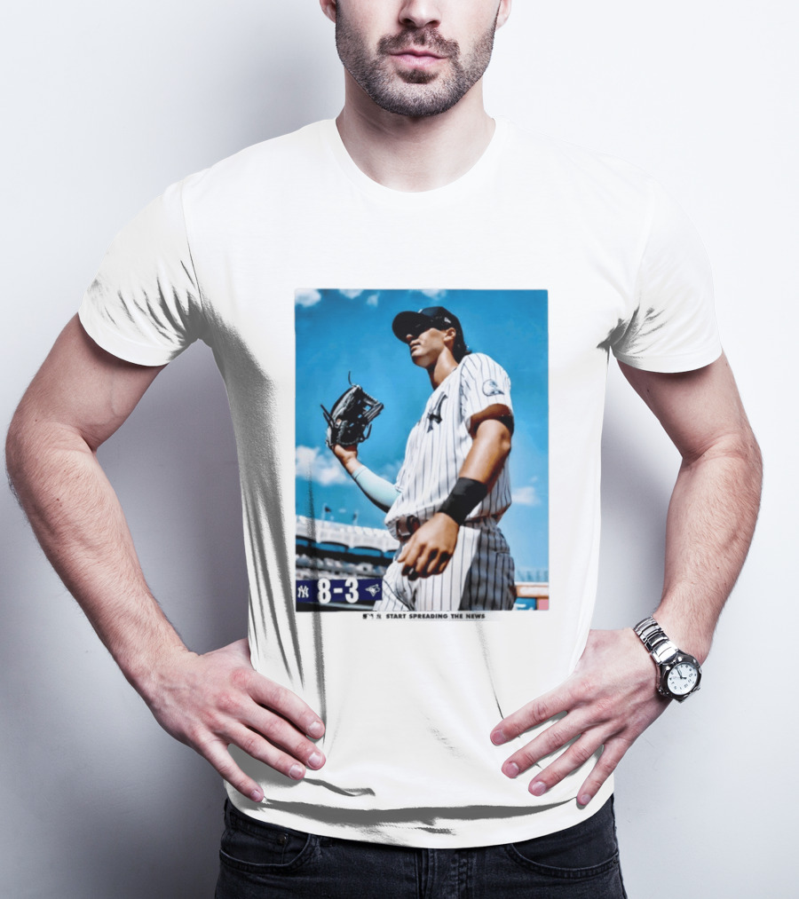 New York Yankees Player 8 3 Start Spreading The News T-Shirt