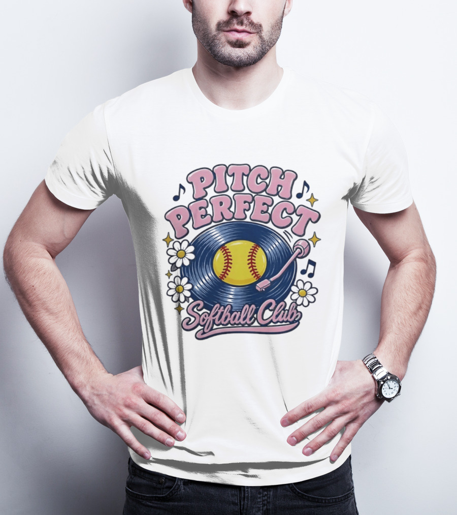 Pitch Perfect Softball Club Vinyl Record T-Shirt