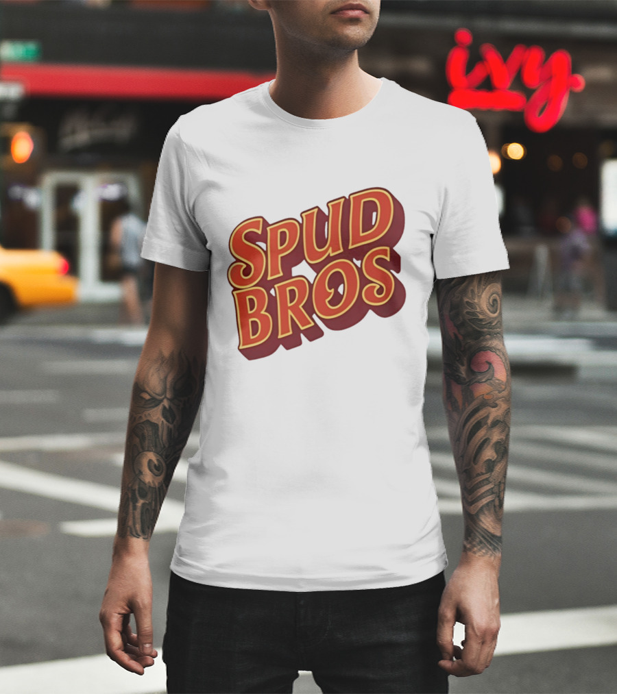 Spud Bros Joe Tessitore Playful Retro Font T-Shirt