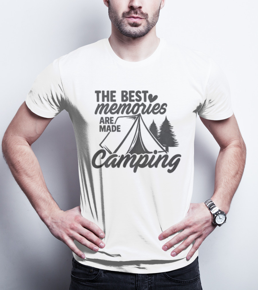 The Best Memories Are Made Camping Tent And Trees T-Shirt