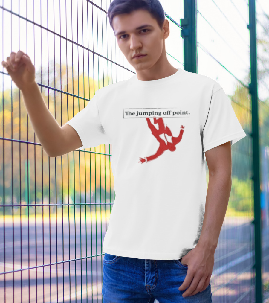 The Jumping Off Point Man Jump Off Minimalist T-Shirt