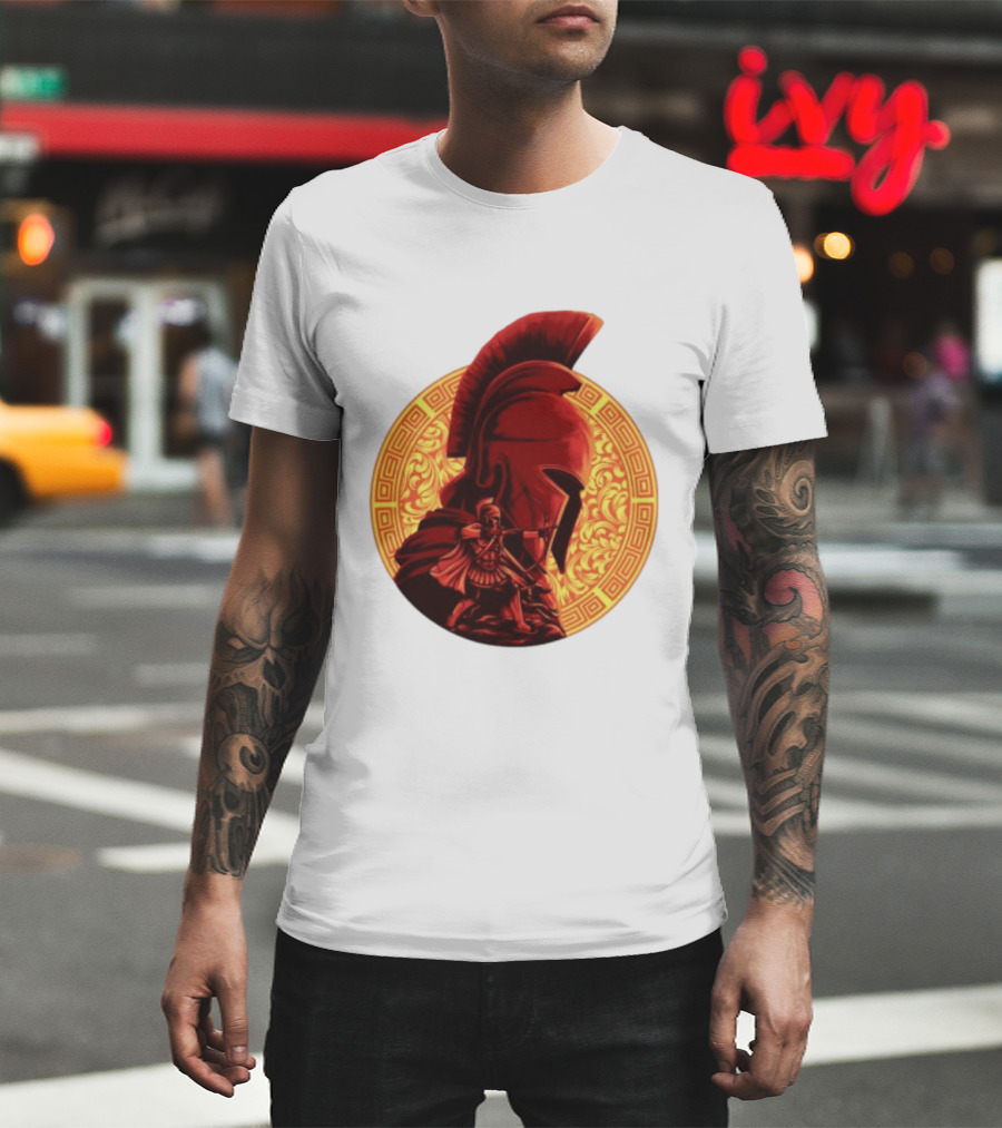 The Odyssey Spartan Warrior Archer Greek Helmet Mythology Heroic T-Shirt