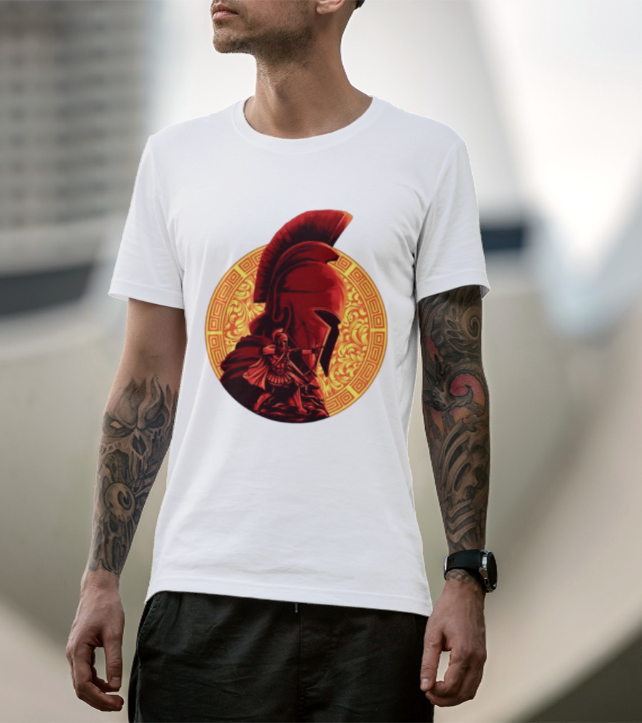 The Odyssey Spartan Warrior Archer Greek Helmet Mythology Heroic T-Shirt