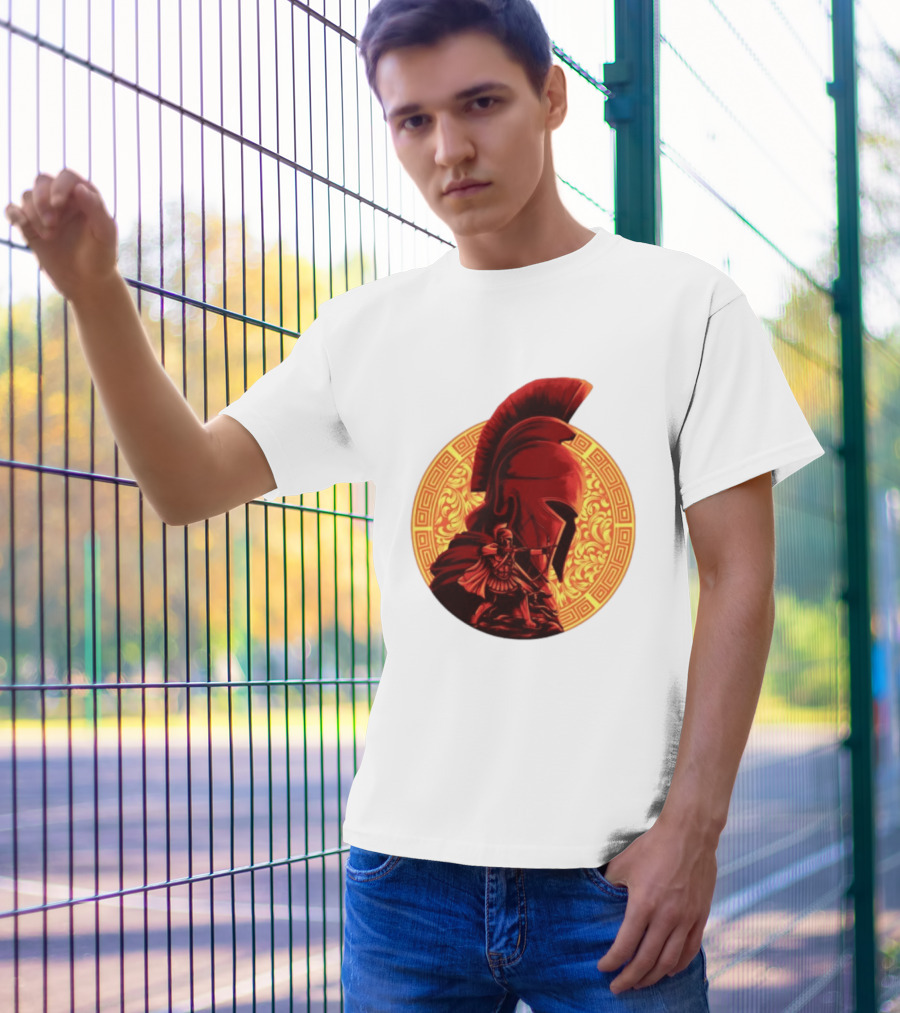 The Odyssey Spartan Warrior Archer Greek Helmet Mythology Heroic T-Shirt