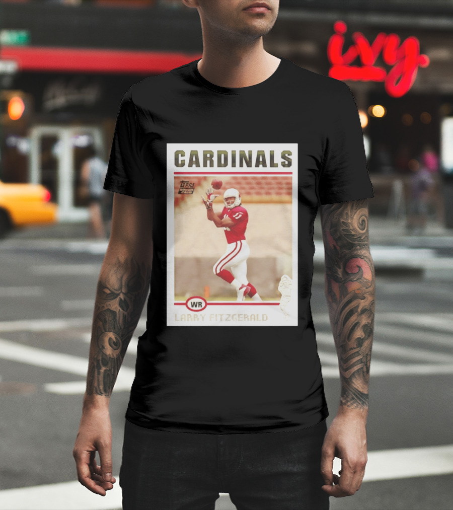CARDINALS Larry Fitzgerald WR Topps Rookie Card T-Shirt